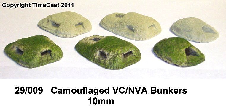 Camouflaged Viet Cong and NVA Bunkers (15mm)