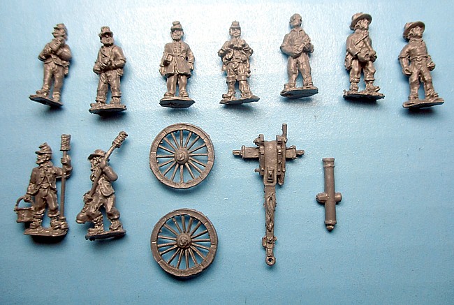 ACW Confederate -24pdr Howitzers & Crew