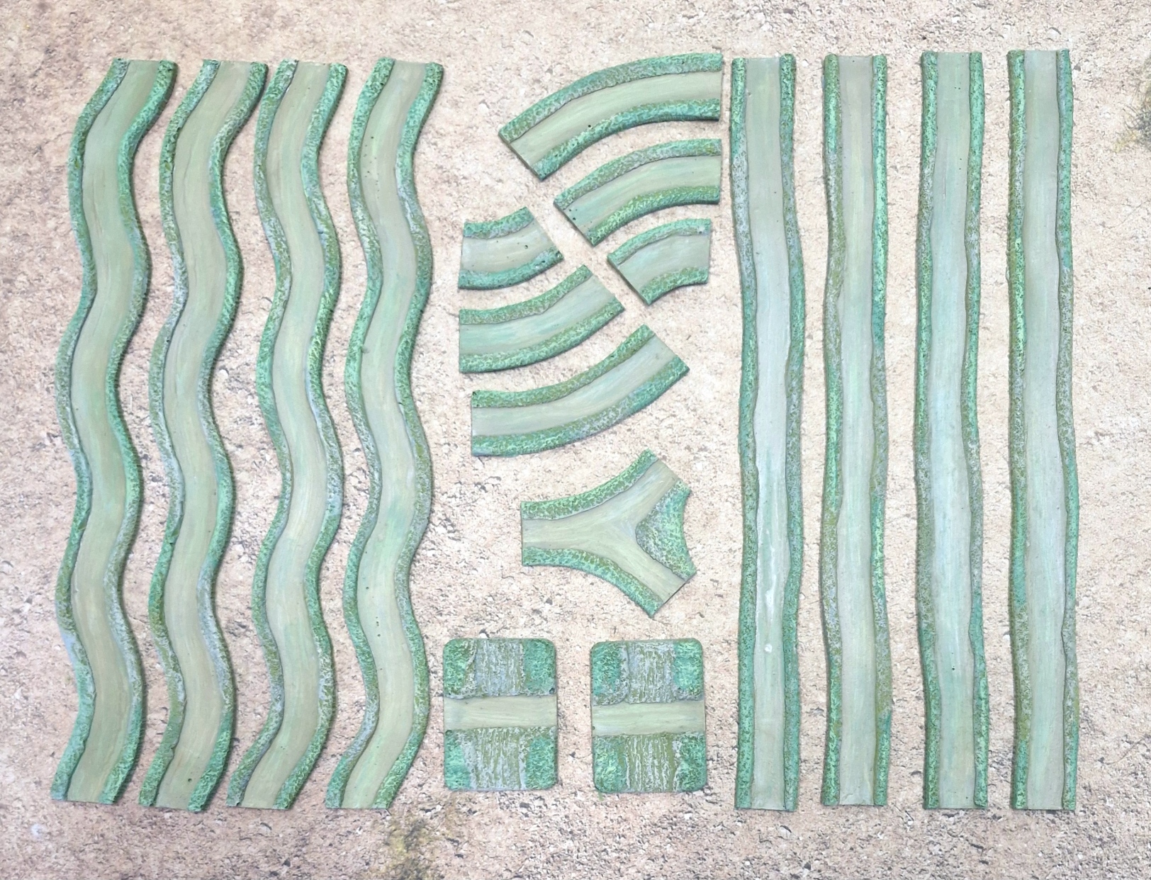 Narrow Water Course Painted Set